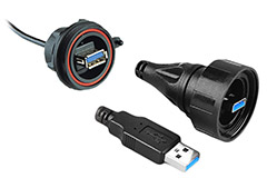 USB 3.0 Buccaneer Circular Data Connector - Bulgin | DigiKey